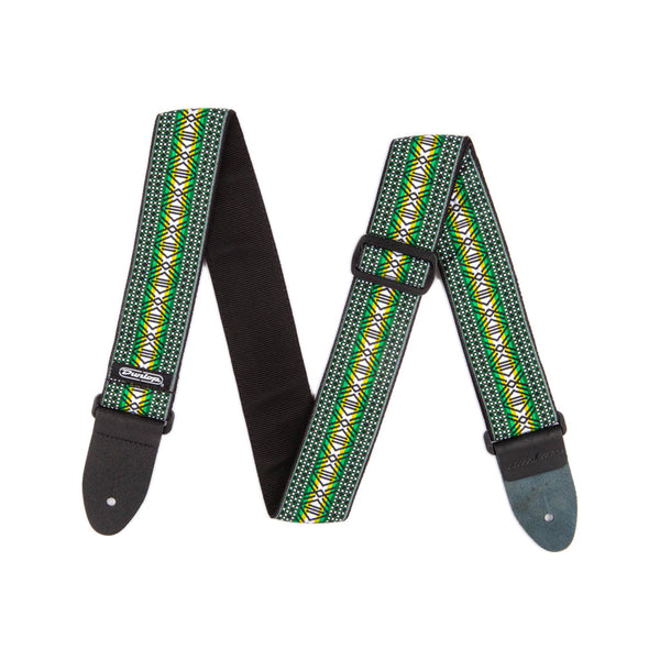 Jim Dunlop D6704GN Jacquard Weave Guitar Strap, Matrix Green – Dawsons